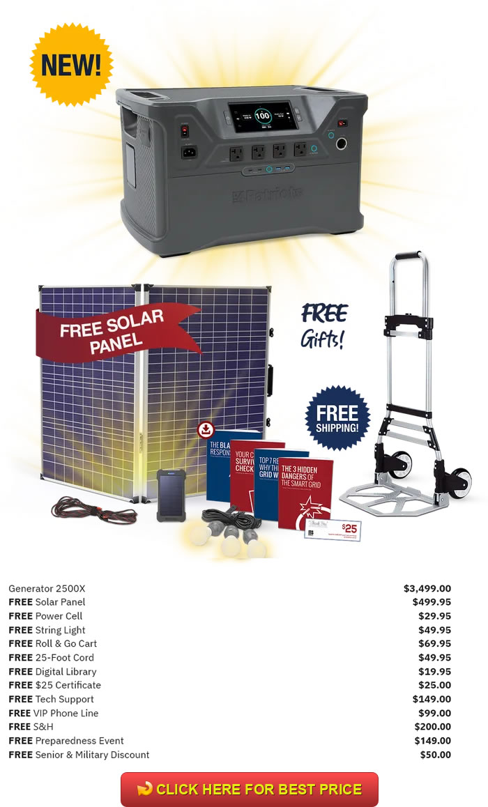 Patriot Power Generator 2500X Review + Cost, Specifications & Customer ...